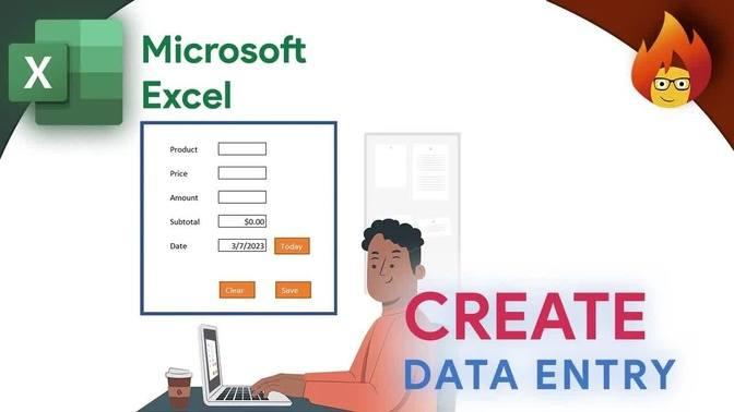 Creating an easy DATA ENTRY FORM Tutorial | Excel | Videos | Burn to Learn | Gan Jing World
