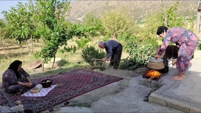 Mix of winter soups in the village of Iran | village lifestyle of Iran ...